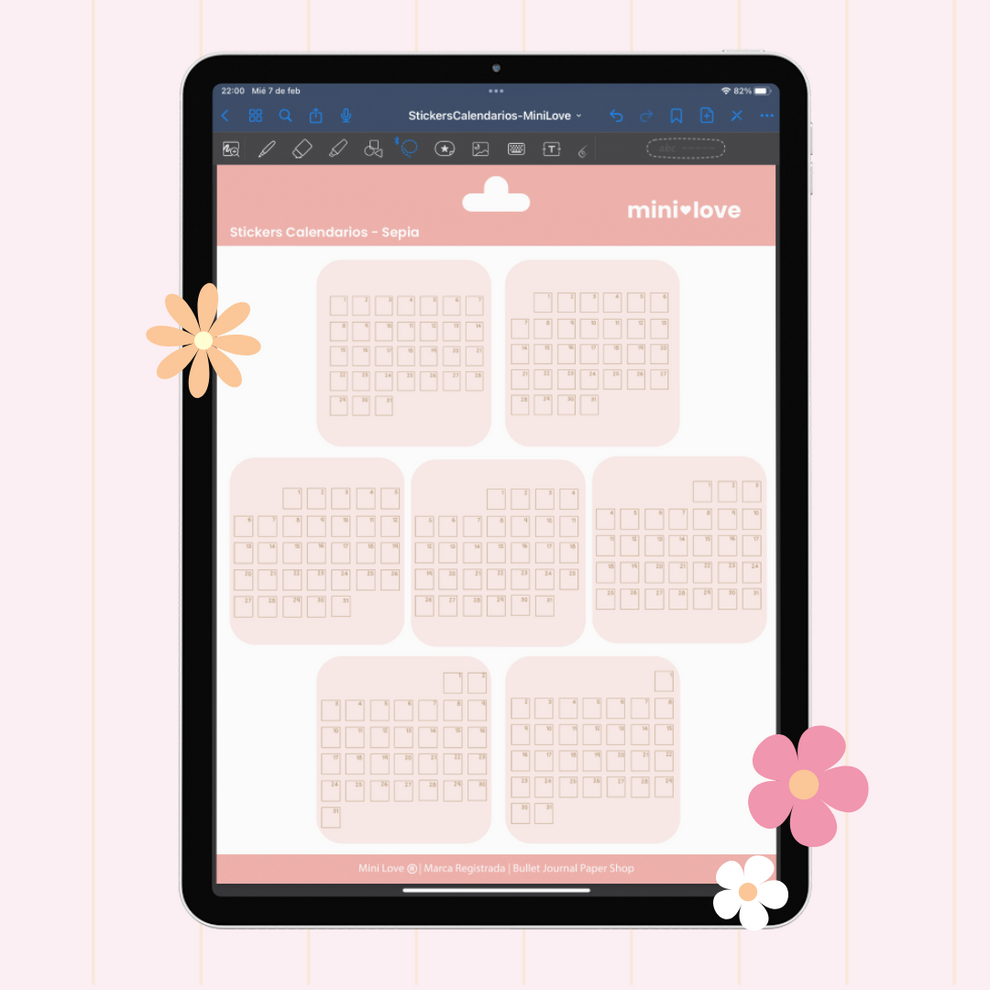 Sticker Digitales - Calendarios – Mini Love